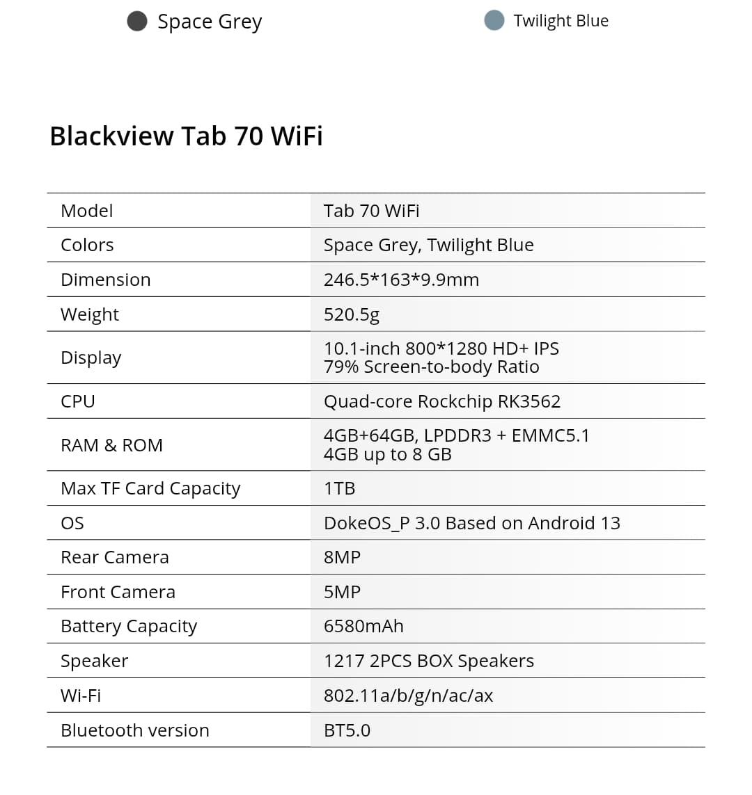 Blackview Tab 70 WiFi | SmartIQ